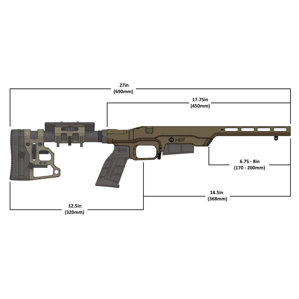 MDT LSS Gen 2 Chassis System Remington 700 SA RH Black - Brownells Finland